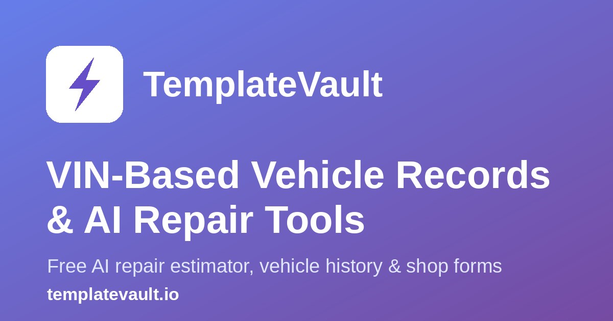 Auto Repair Cost Guides 2026 — Real Price Ranges by Job | TemplateVault